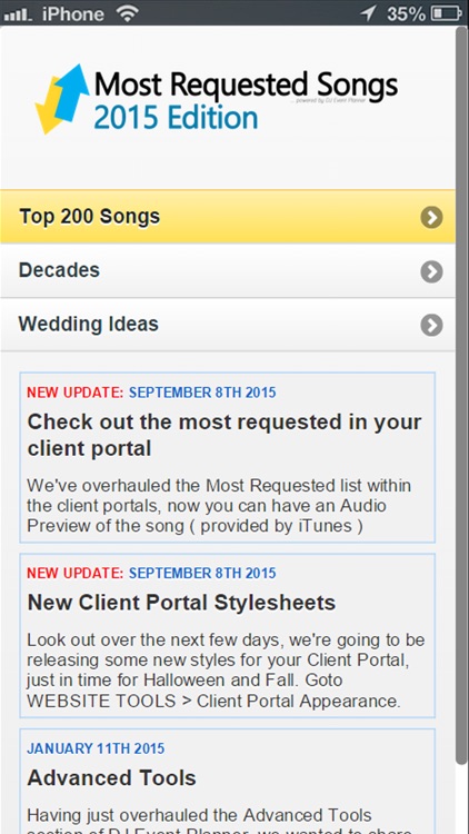 Most Requested Songs by DJ Event Planner