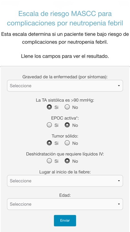 Galenox Escala de riesgo MASCC by Galenox