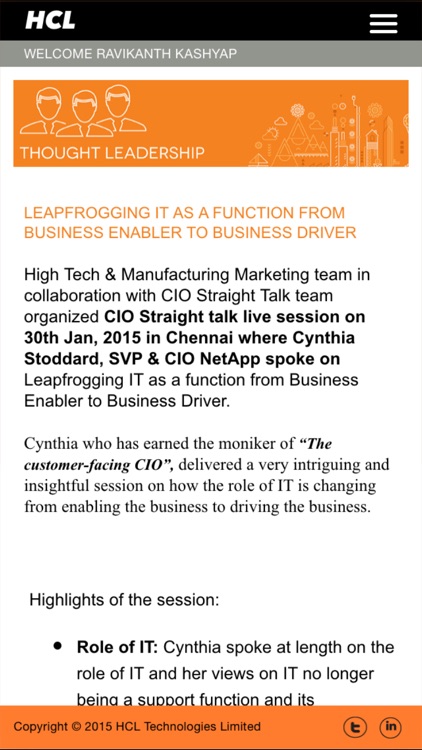 HCL First Insight by HCL America Inc.