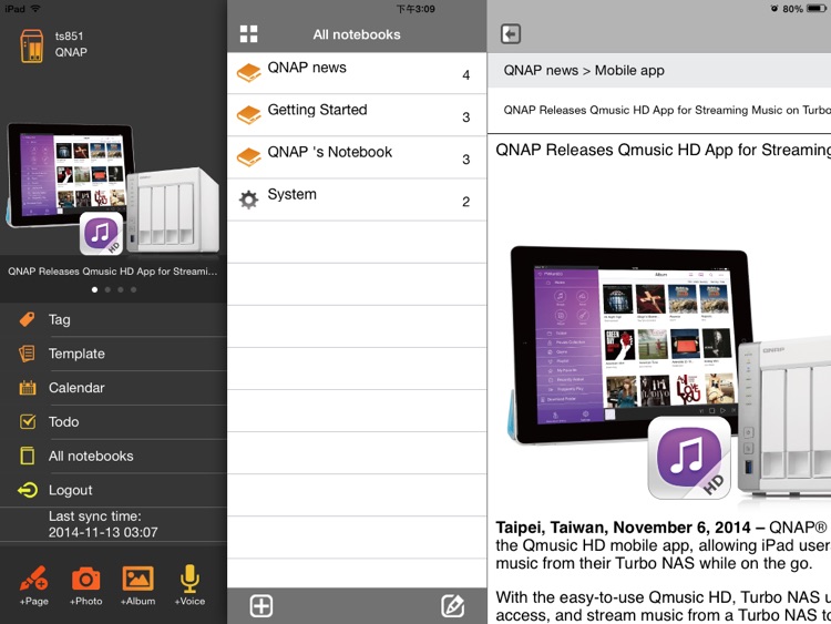 Qnotes HD by QNAP Systems, Inc.