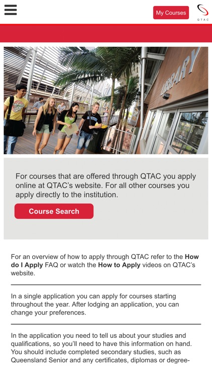 QTAC Course Information by QTAC