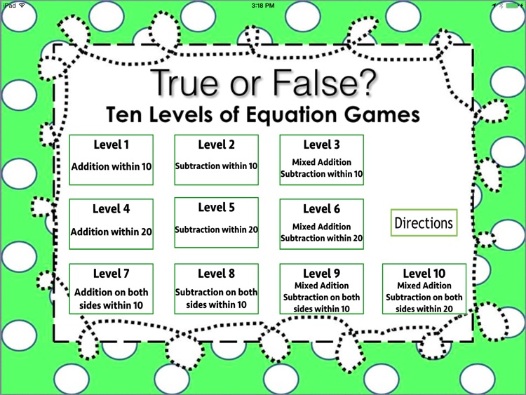 True or False Math Equations by Anne Gardner