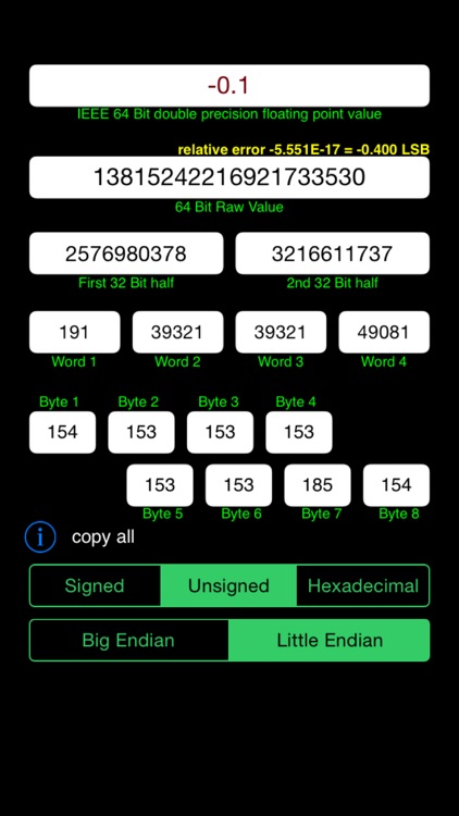 IEEE 754 double precision floating-point converter by Daniel Dallmann