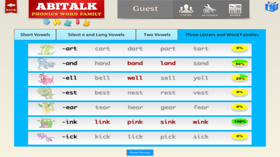 ABC Phonics Word Family - preschool kindergarten reading skill iPhone App