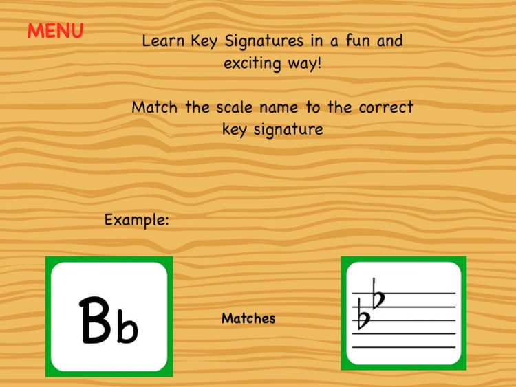 Music Key Signature Matching Game by Matthew Ramel