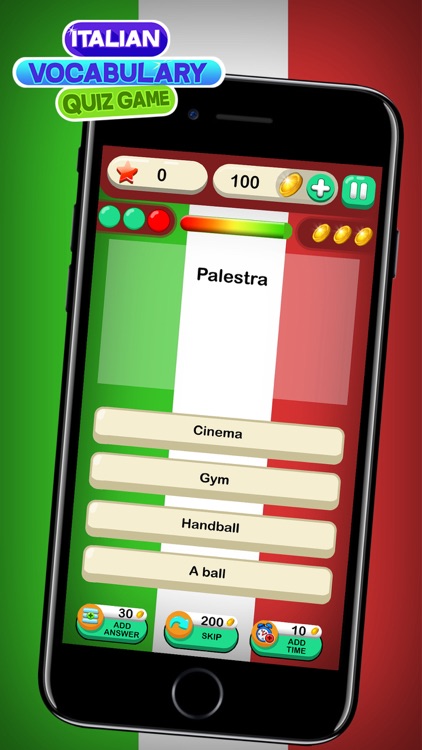 Italian Vocabulary Quiz – Play Free Education Game by Lazar Vuksanovic