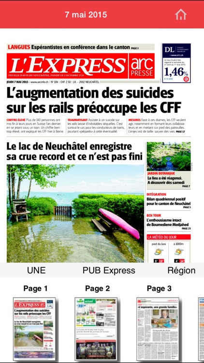 L'Express journal by Société Neuchâteloise de Presse SA