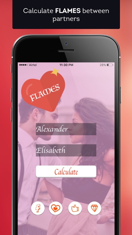 FLAMES Calculator - Love Meter by Rohit Iyer