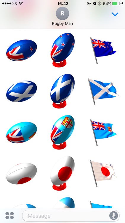 Rugby Nations Stickers by Distinctive Games
