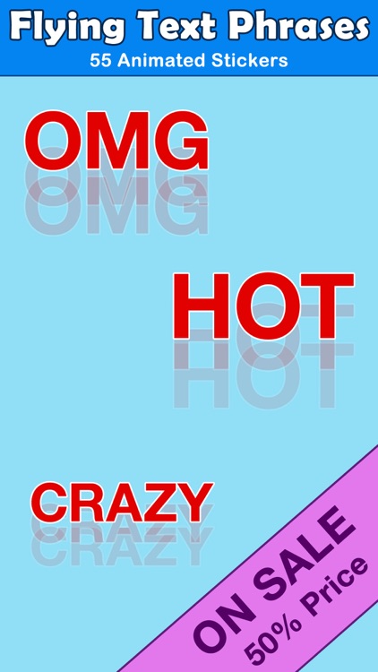 55 Animated Flying Text Phrases Stickers by Hien Ton