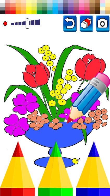 Game Flower Coloring Page for Kids Painting Design by Patara Ruthai