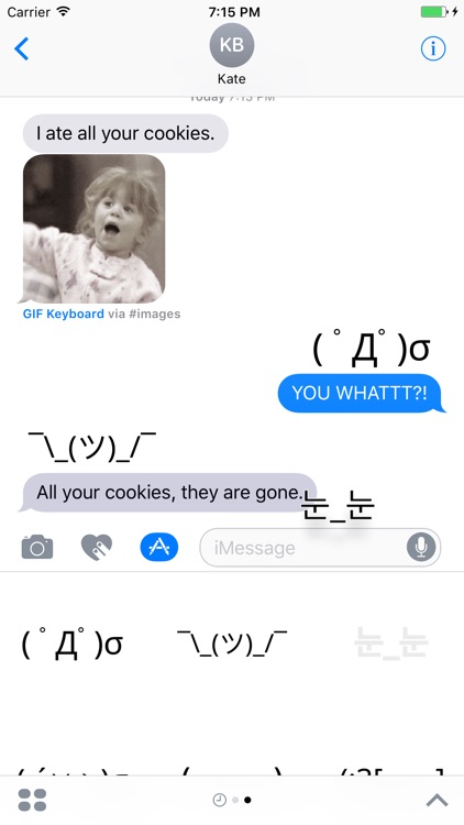 Asciiy - Ascii Emotes for iMessage by Yaoyu Chen