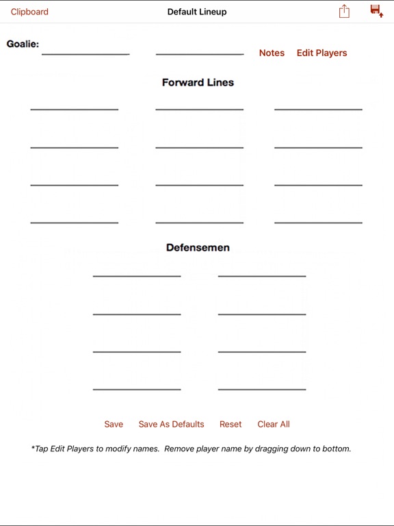 Hockey Lineup Card Template Printable Cards