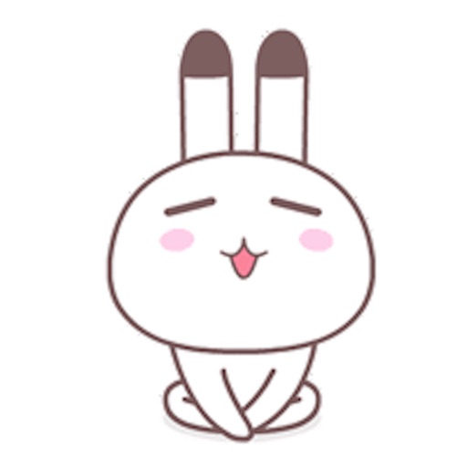 Happy Rabbit Animated Sticker for iMessage by Tam Vu