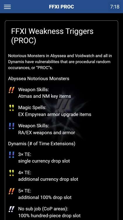 Weakness - FFXI PROC Triggers by RARE BEAR SOFTWARE LTD