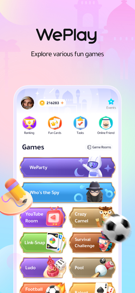 WePlay(ويبلاي) - ألعاب ودردشة - Overview - Apple App Store - US