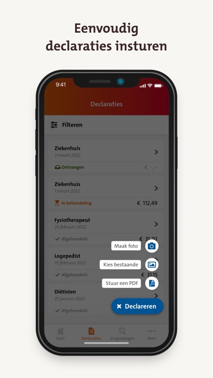 CZ declareren by Onderlinge Waarborgmaatschappij CZ groep U.A.