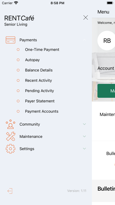 RentCafe SeniorLiving Resident iPhone App