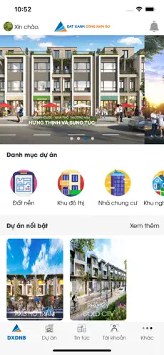 SENTO APP - Thiết Kế App Đất Xanh Đông Nam Bộ Cho Tập Đoàn Đất Xanh ...