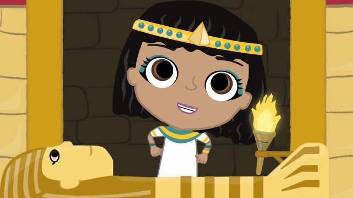 Cleopatra and cat Giza in The Treasure Hunt - Geno Kids: Cartoons ...